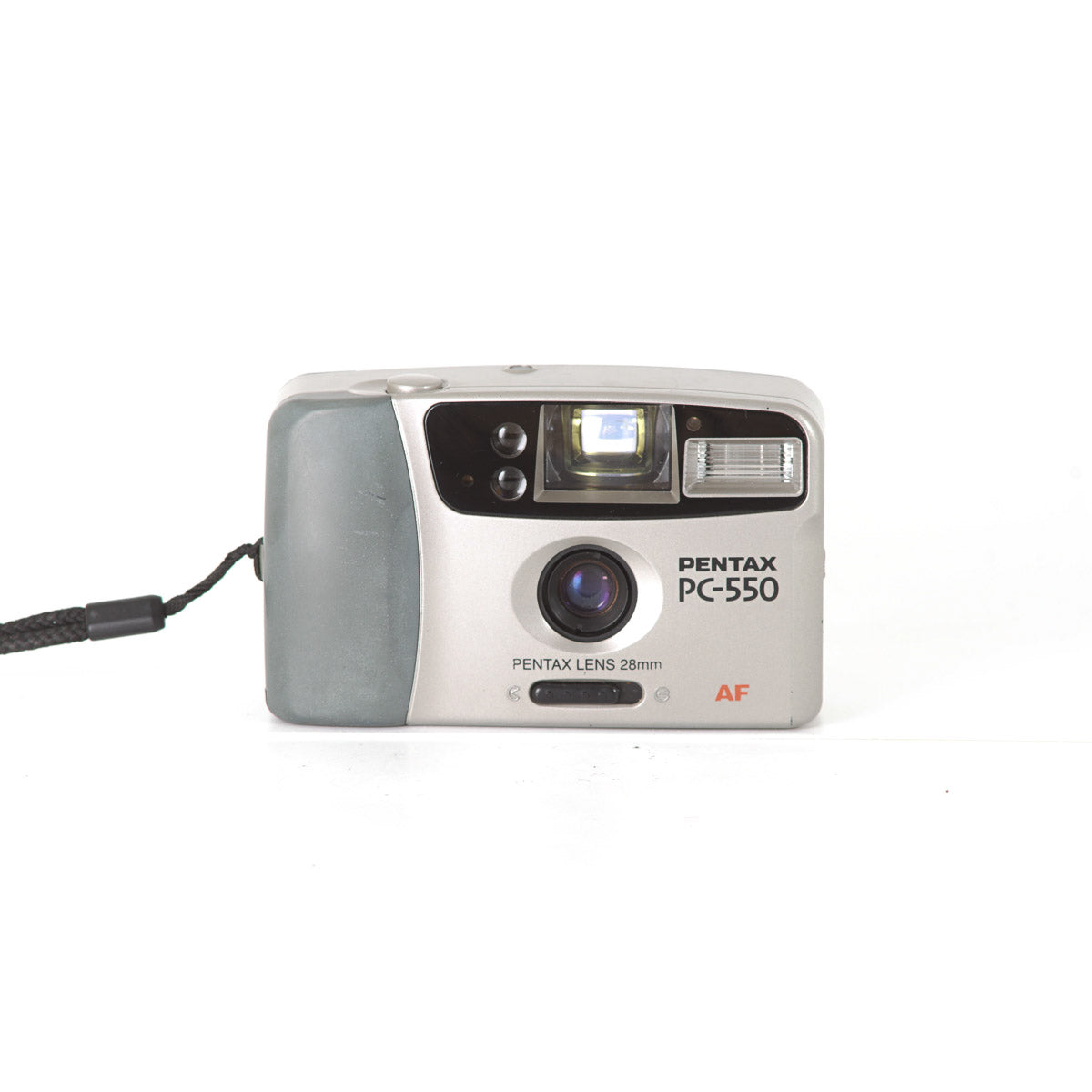 Pentax PC-550 – Compact 35mm film camera with 28mm lens. – BromureFilm